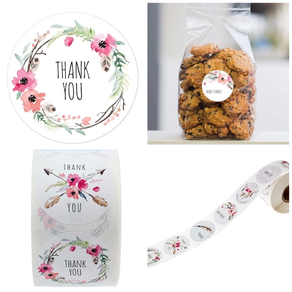 Office | Thank You Stickers 6 Floral Designs | Poshmark